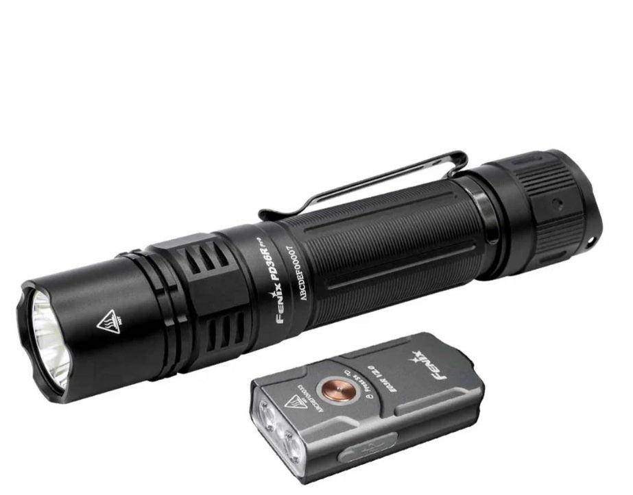 Fenix PD36R Pro Flashlight + Fenix E03R V2.0 key chain light combo